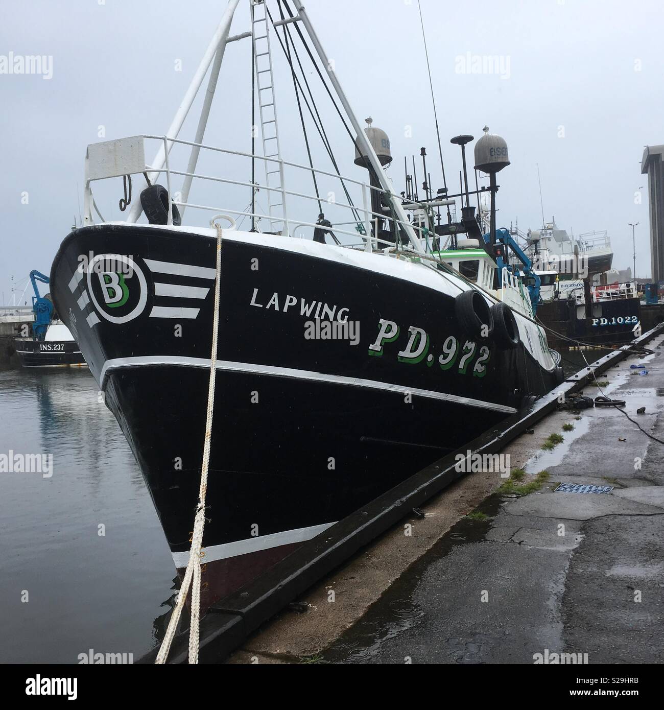 Peterhead Harbour Boat Stock Photo - Alamy