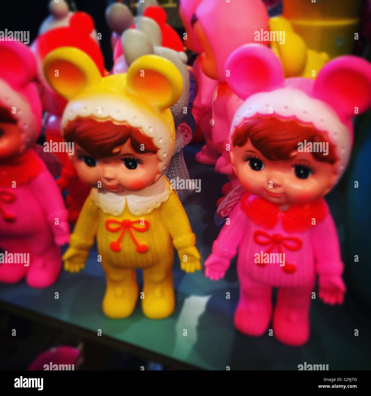 Kitsch retro plastic dolls Stock Photo - Alamy