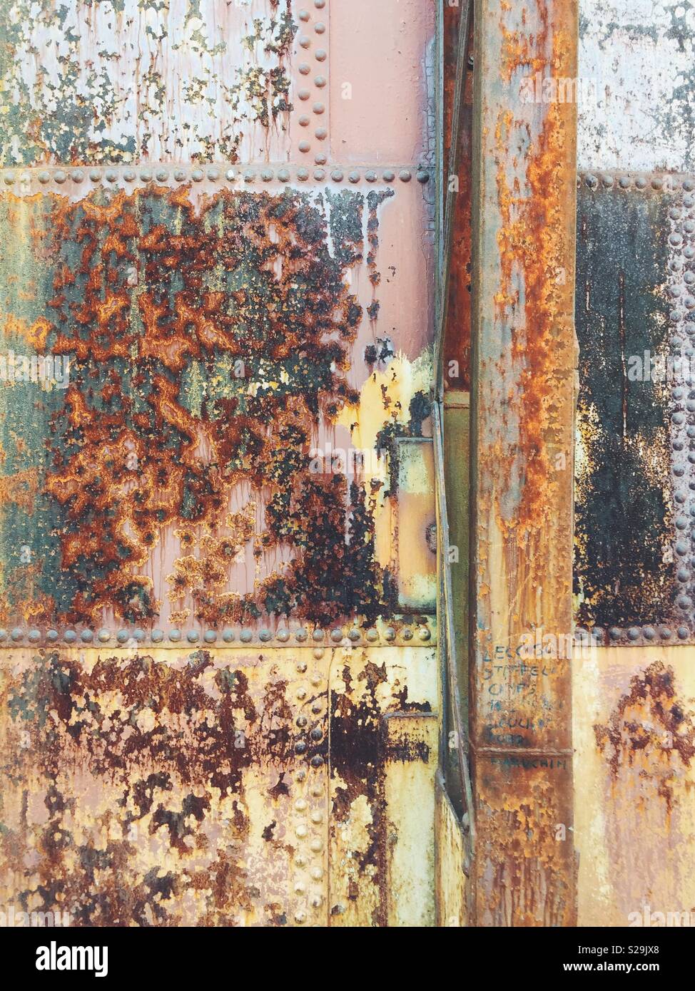 Rusty structure in Salo, Lake Garda Stock Photo - Alamy