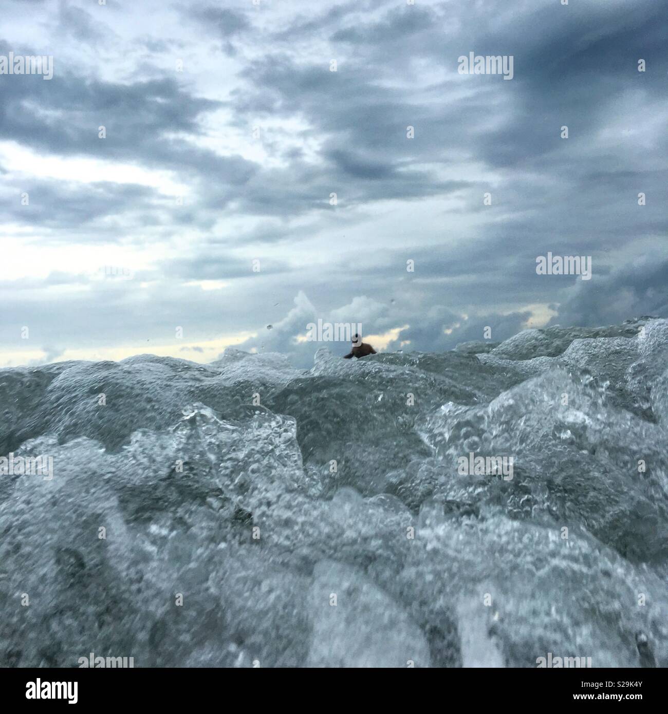 Drowning man silhouette hi-res stock photography and images - Alamy