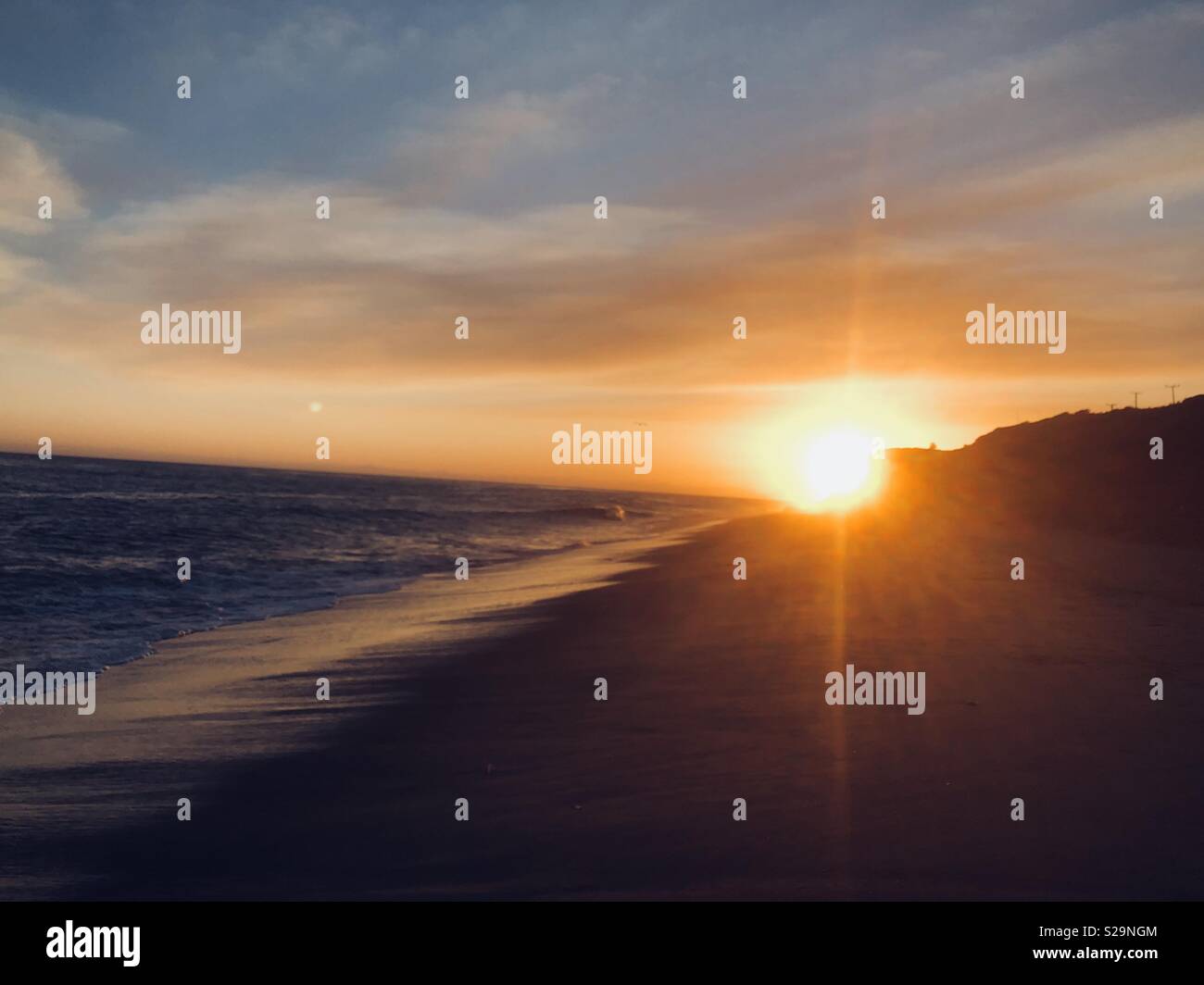 Sunset in Malibu, California Stock Photo - Alamy