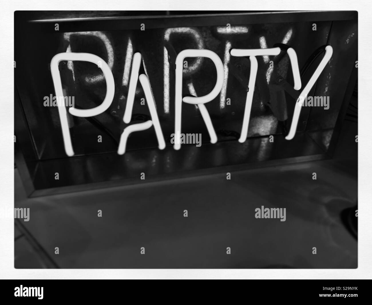 Neon party sign Stock Photo - Alamy