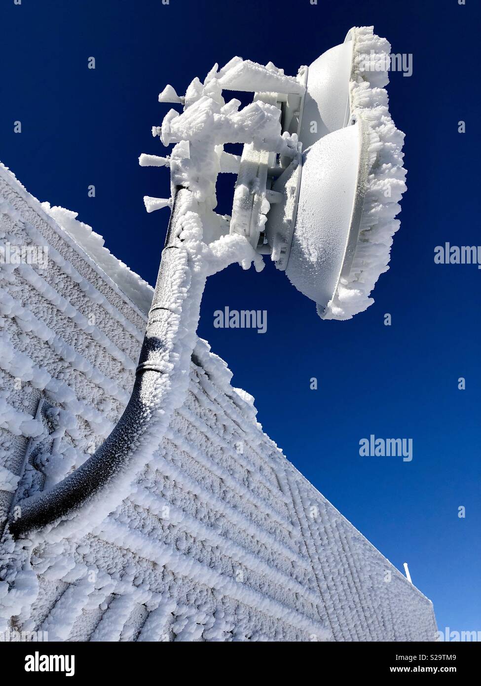 Frosted light on building Stock Photo - Alamy