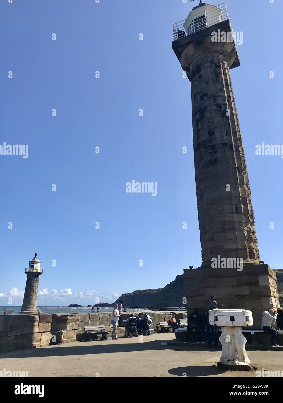Whitby lighthouse, yorkshire hi-res stock photography and images - Alamy