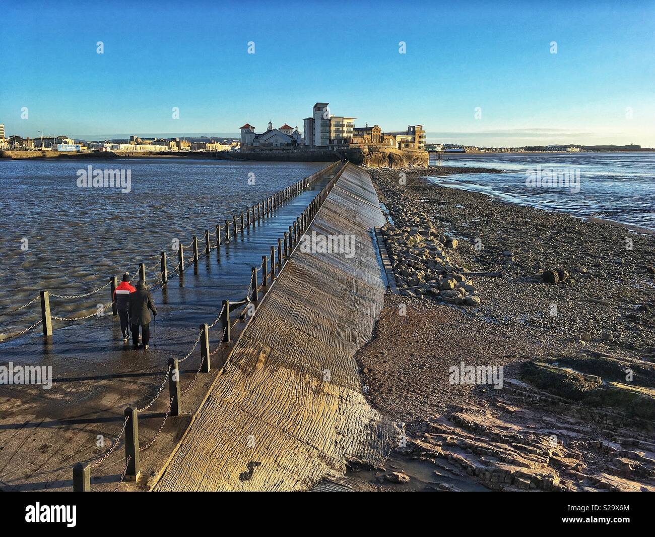 Knightstone Island and the Marine Lake in Weston-super-Mare, UK Stock ...
