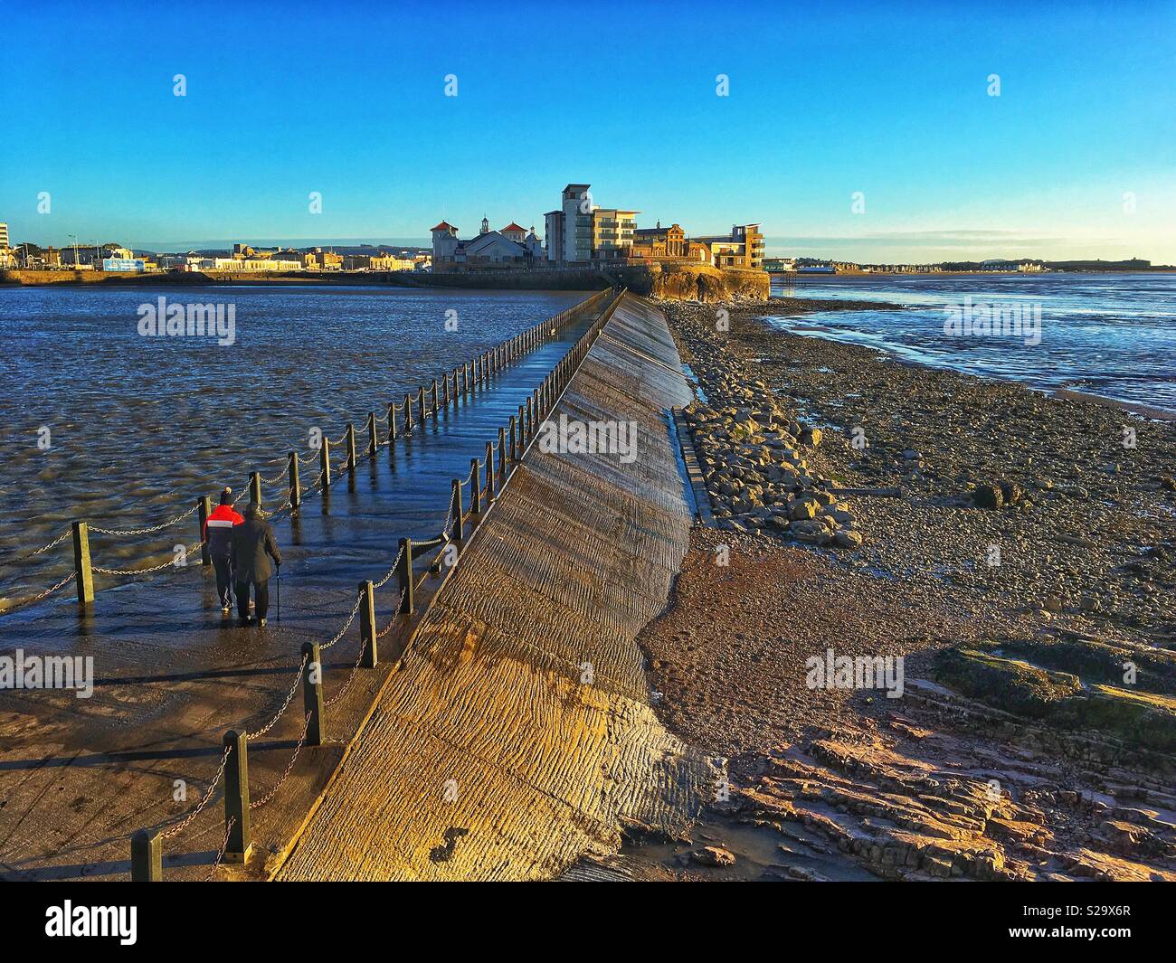 Knightstone Island and the Marine Lake in Weston-super-Mare, UK Stock ...