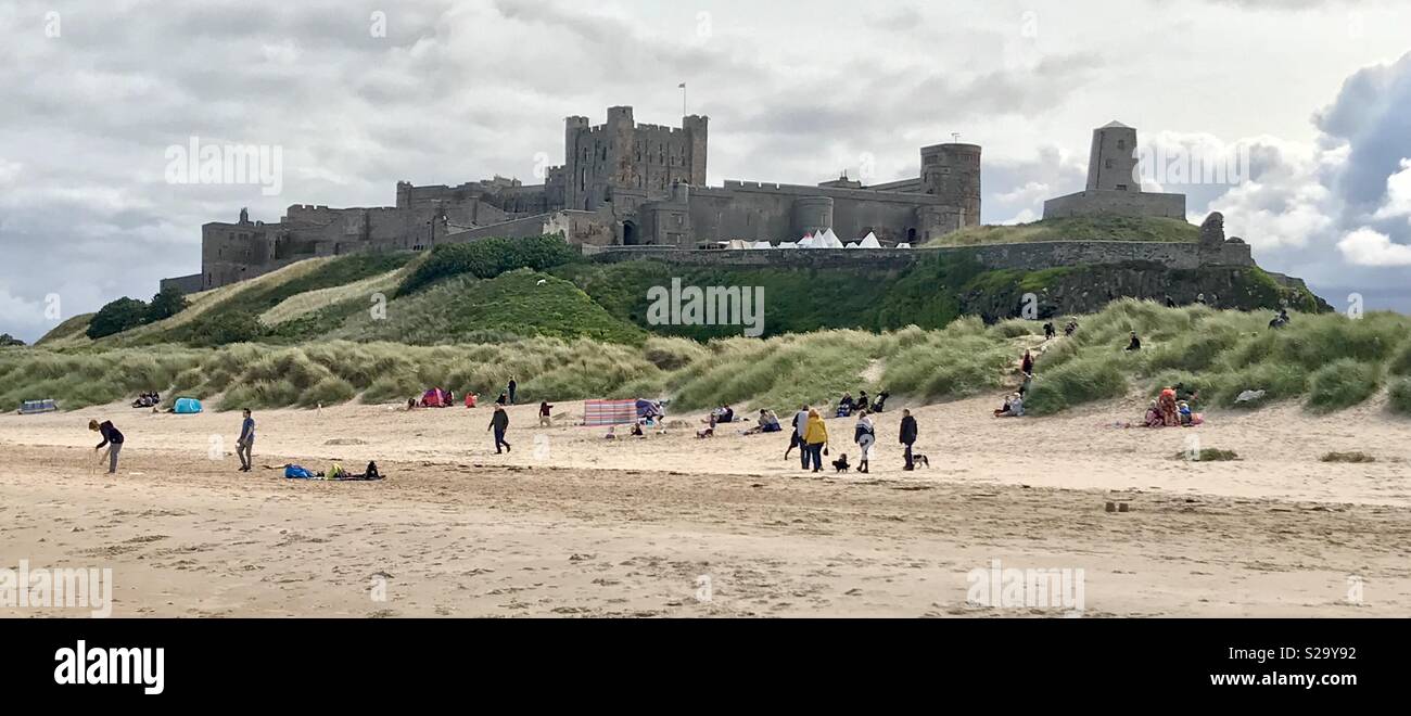 Bamburgh beach hi-res stock photography and images - Alamy