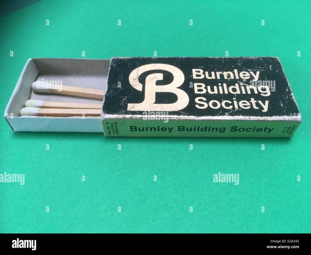 Old box of matches from Burnley Building Society Stock Photo - Alamy
