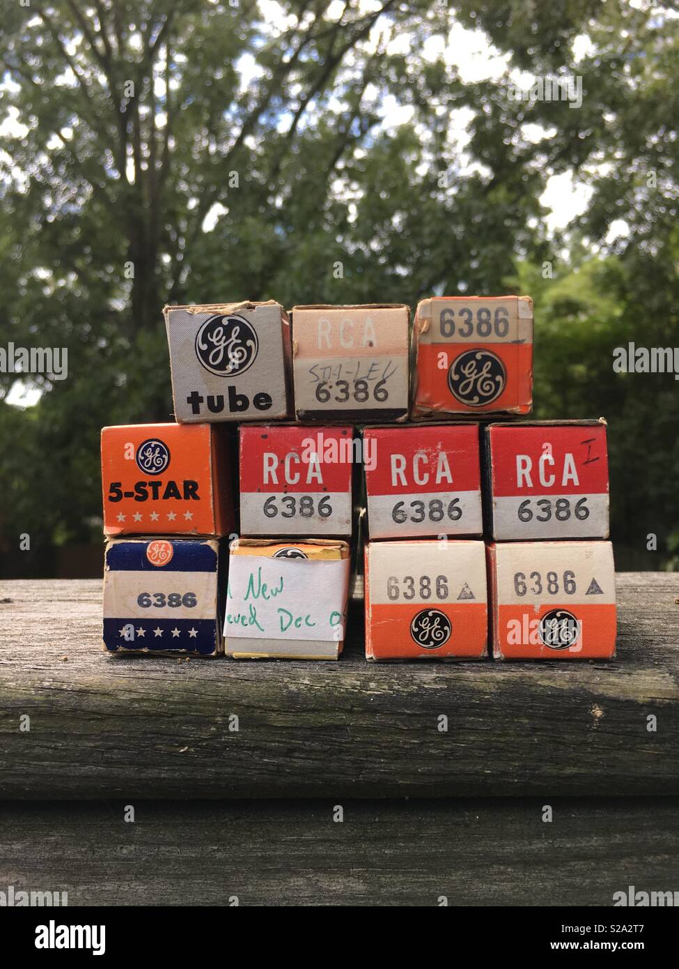 Old Tube boxes from the 1950’s Stock Photo - Alamy