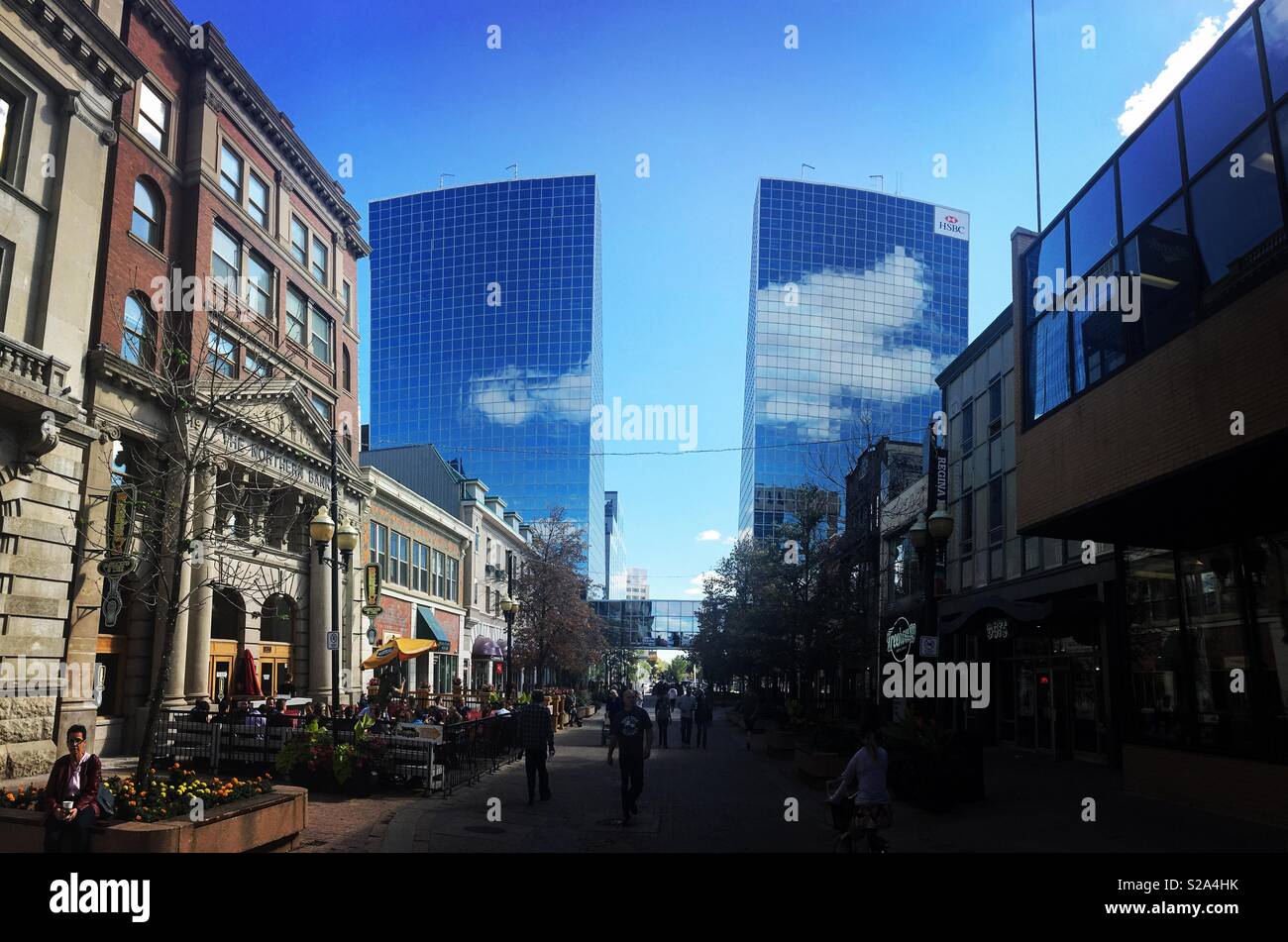 Old buildings mixing in with new modern ones in downtown Regina ...