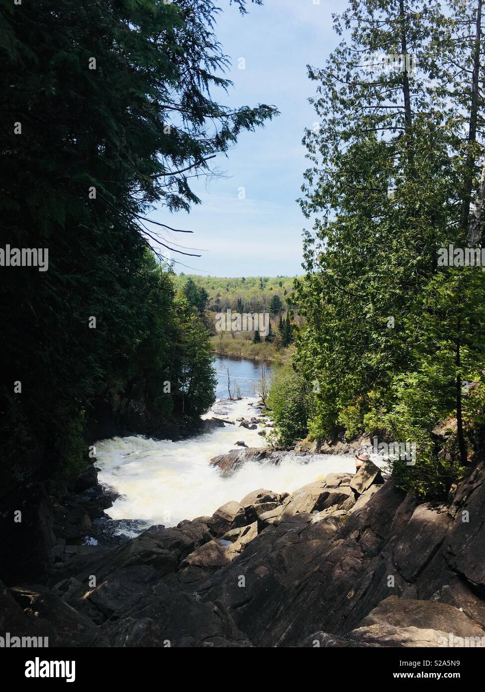 View from top of waterfall Stock Photo - Alamy