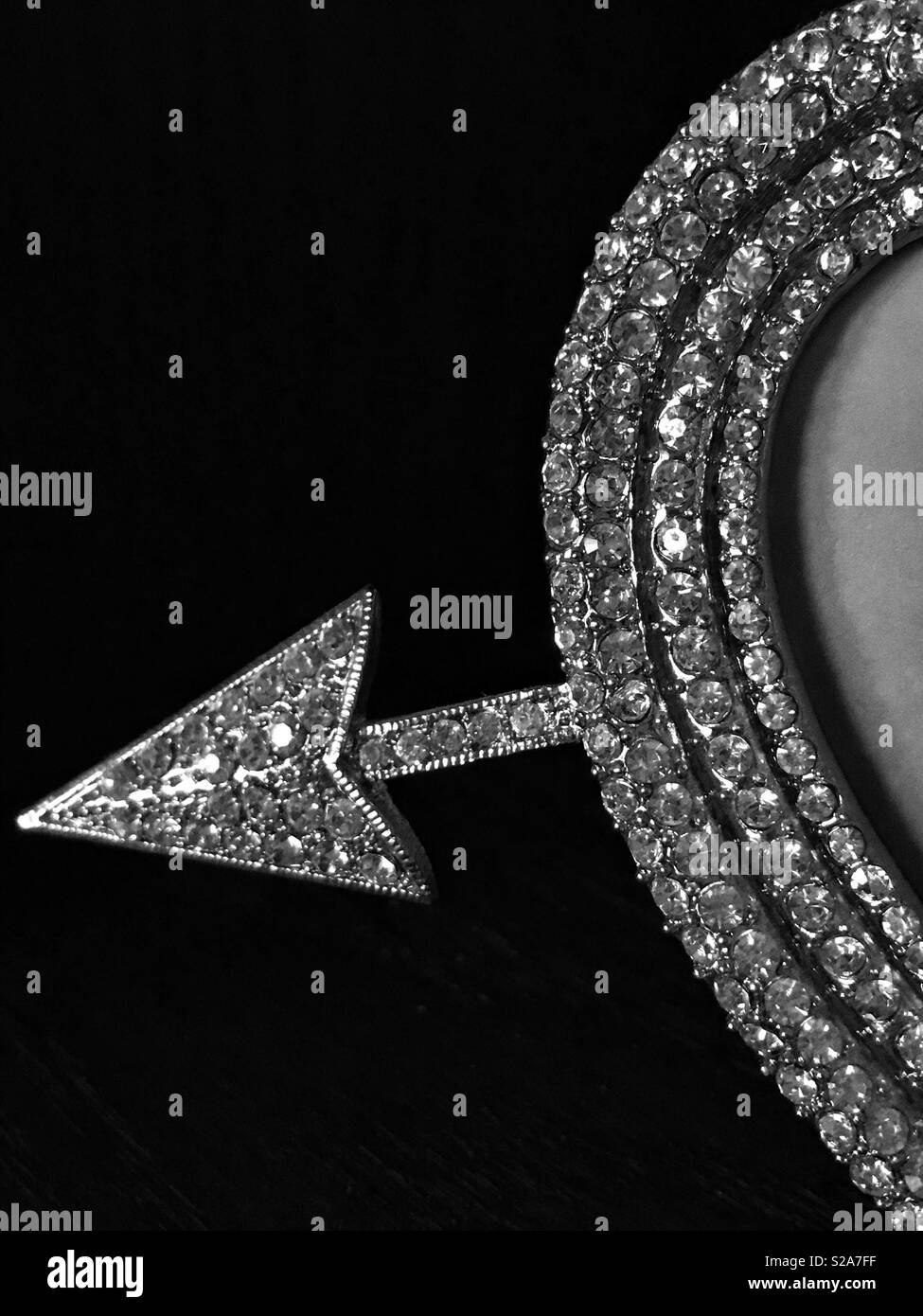 Black and White Sparkly Arrow Stock Photo - Alamy