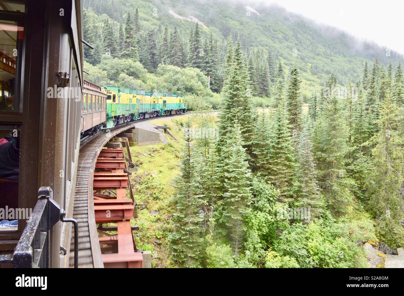 Train ride in Alaska Stock Photo - Alamy