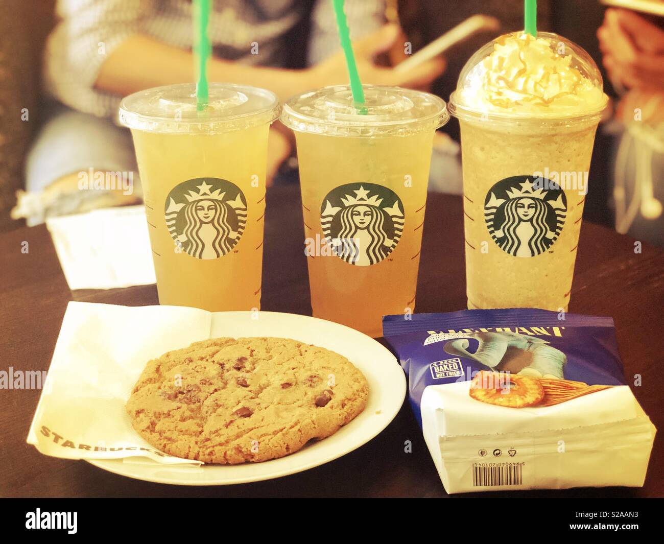 Drinks and snacks bought in Starbucks Stock Photo - Alamy