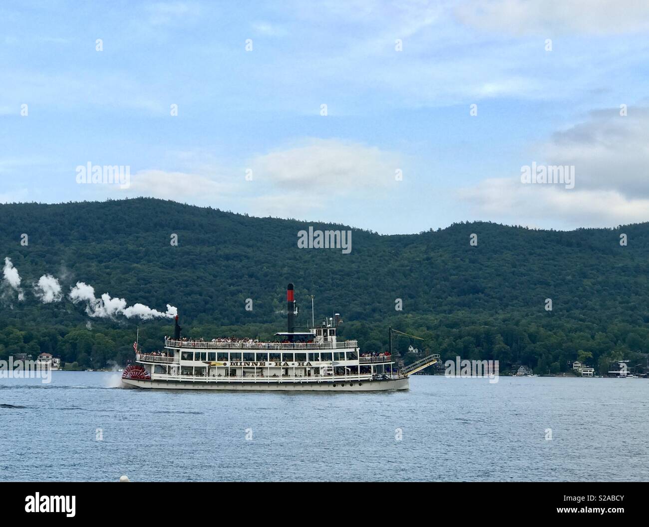 Minne Ha Ha steam boat on Lake George, New York Stock Photo - Alamy