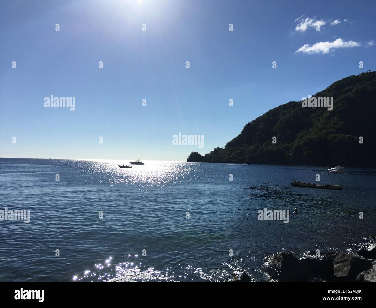 Shining Sun & Sea Stock Photo - Alamy