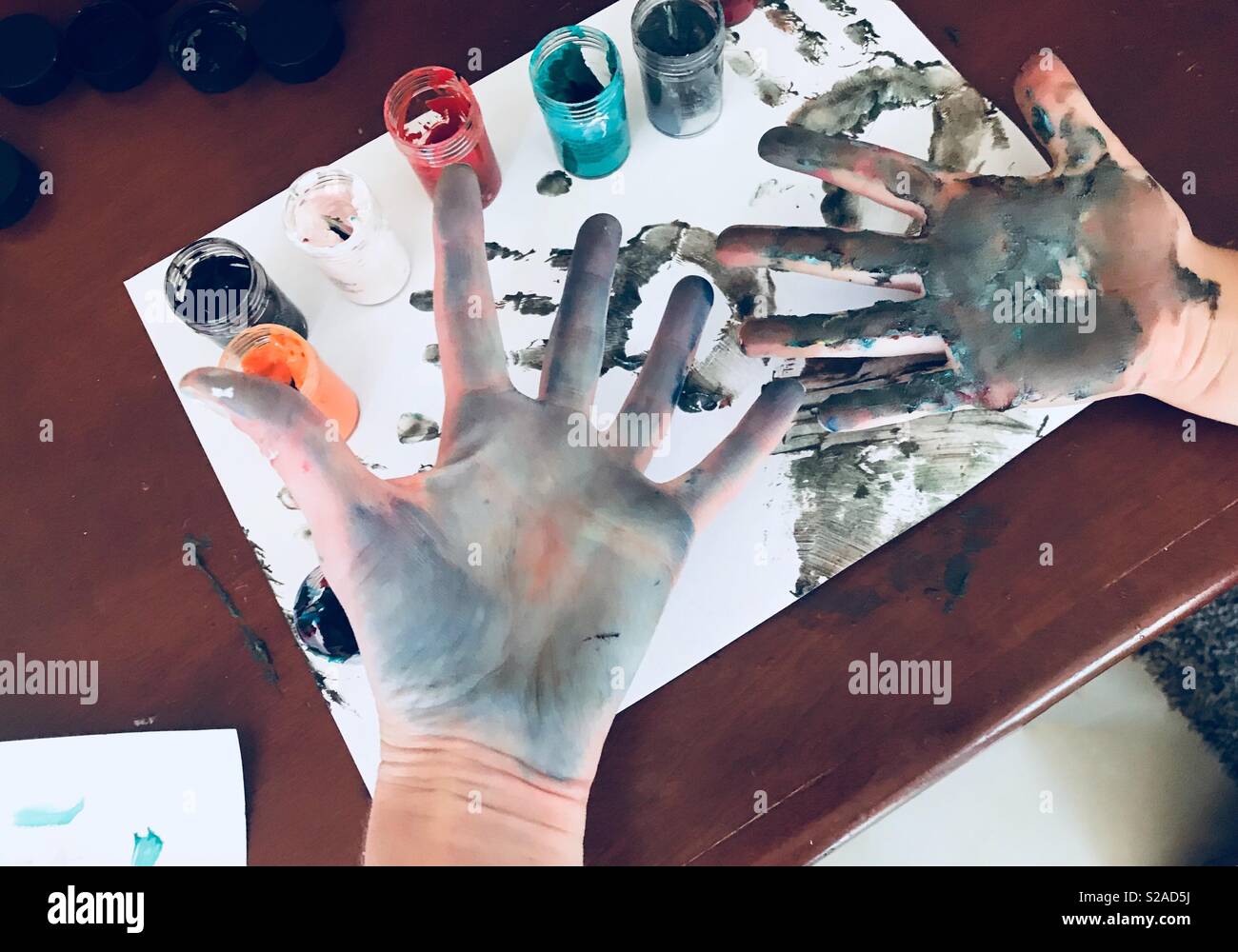 Children handprints hi-res stock photography and images - Alamy