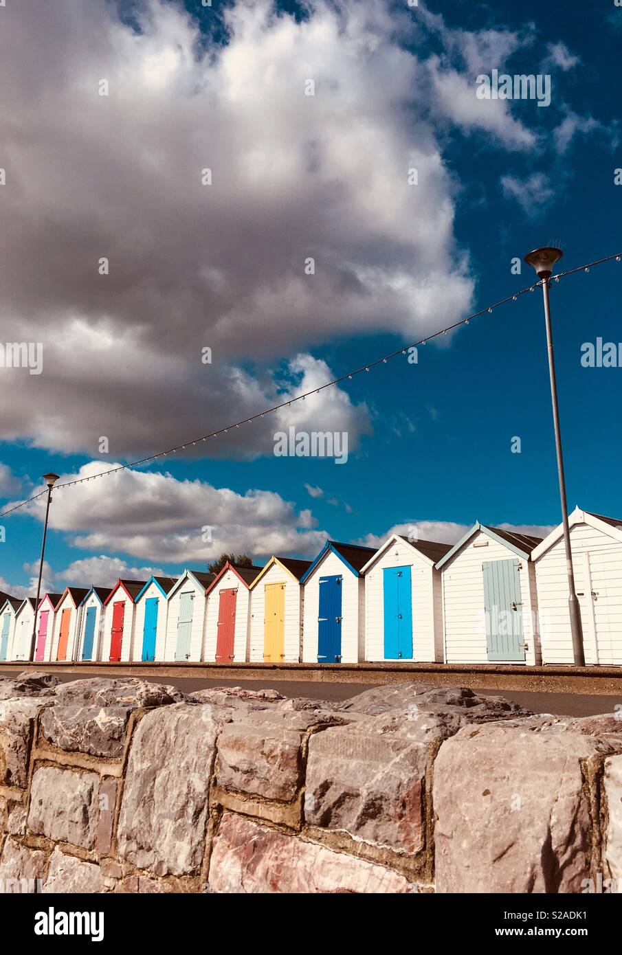 South Devon Beach Huts Stock Photo - Alamy