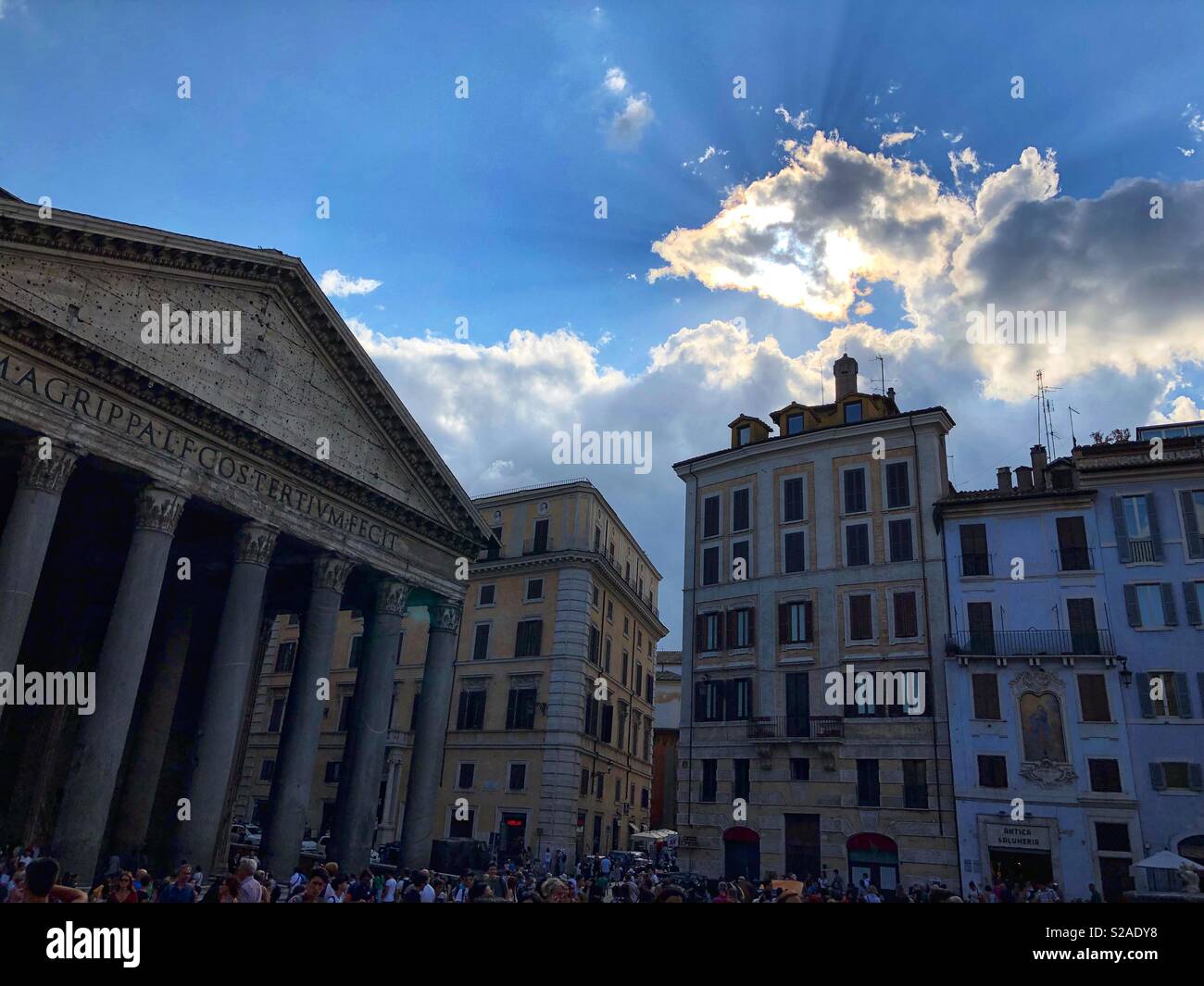 Blue Sky with Clouds in Rome Stock Photo - Alamy