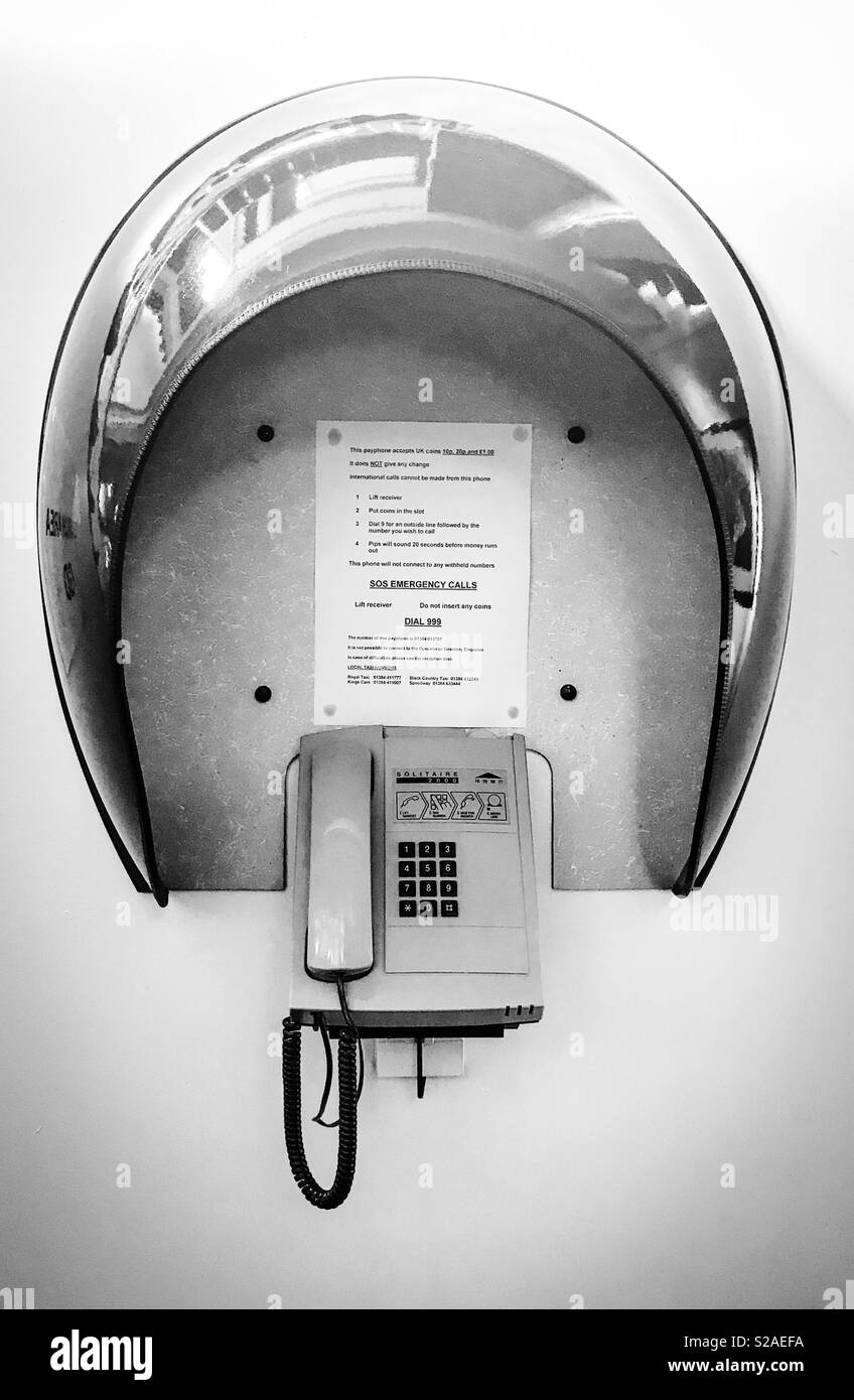 Old phone booth Black and White Stock Photos & Images - Alamy