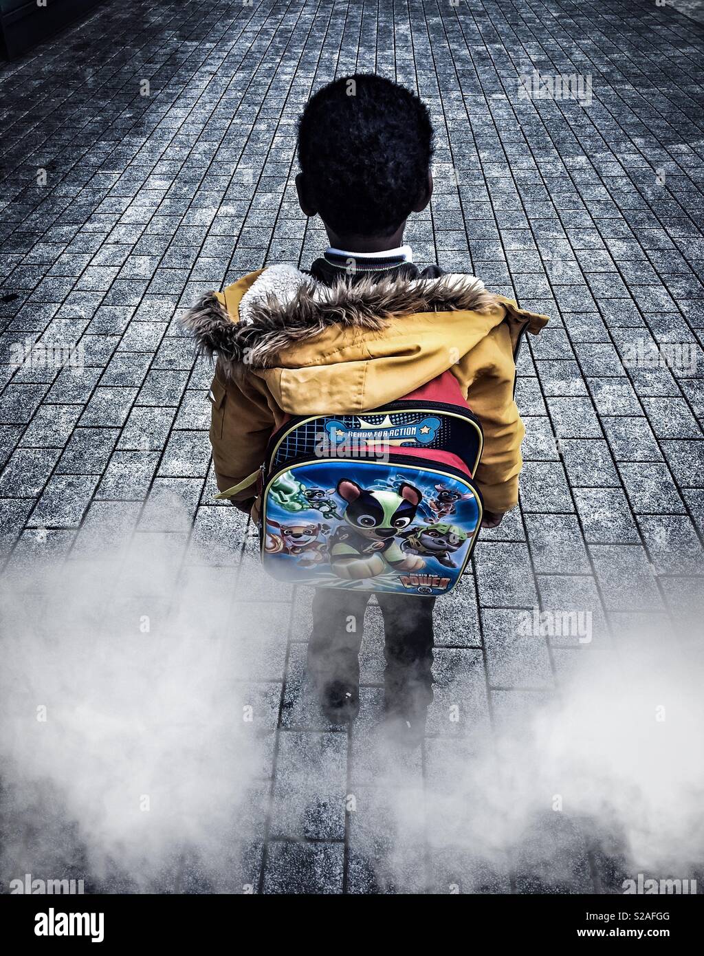 Child first day school uniform hi-res stock photography and images - Alamy