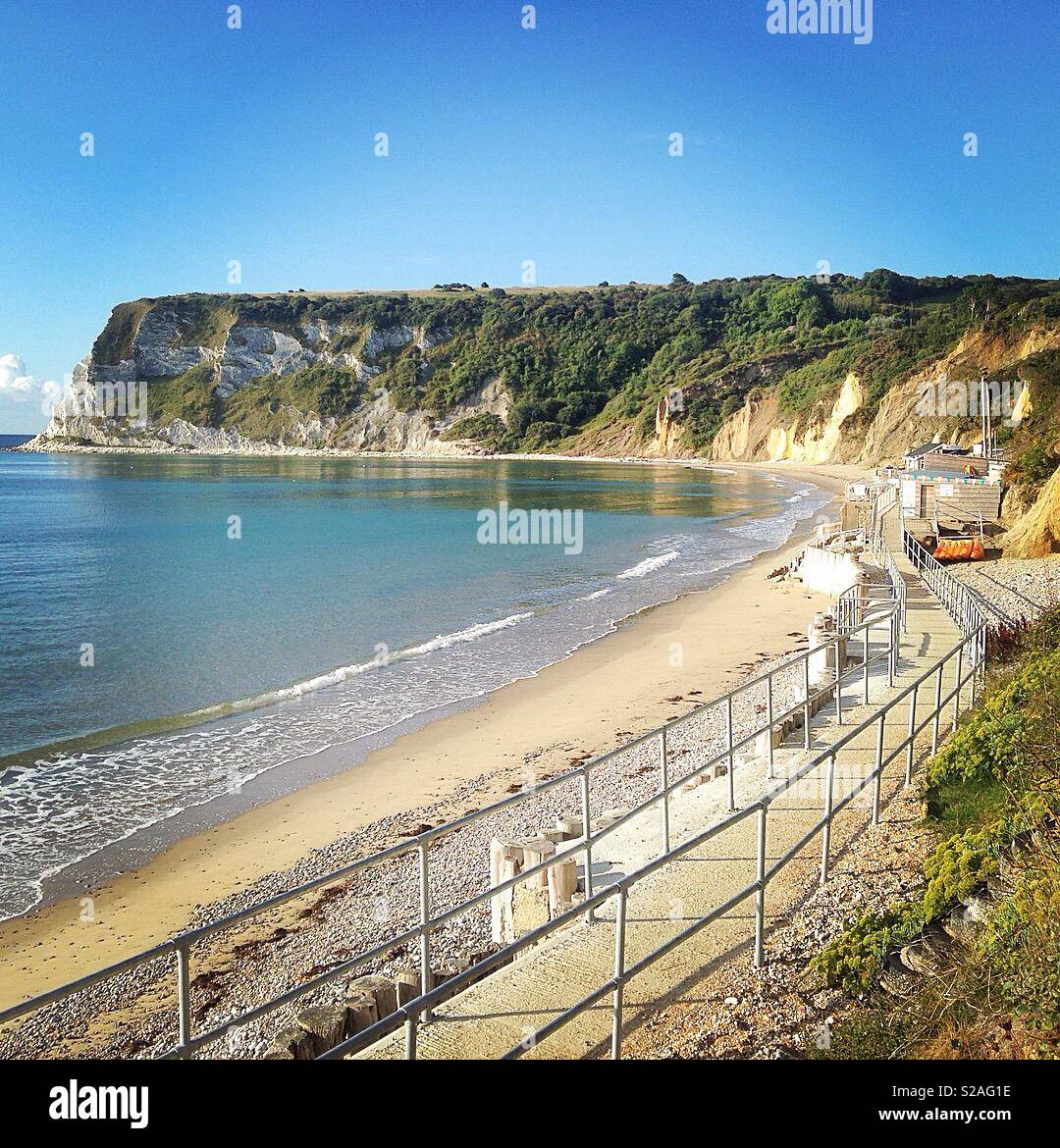 Whitecliff bay isle of wight hi-res stock photography and images - Alamy
