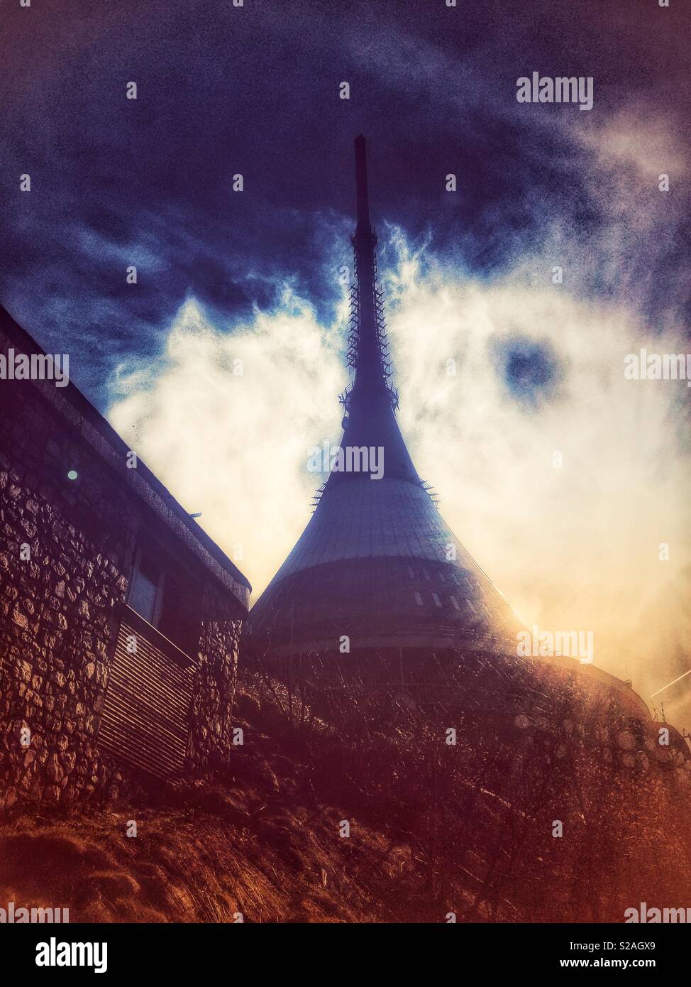 Jested tower, Liberec city, Czech republic Stock Photo - Alamy