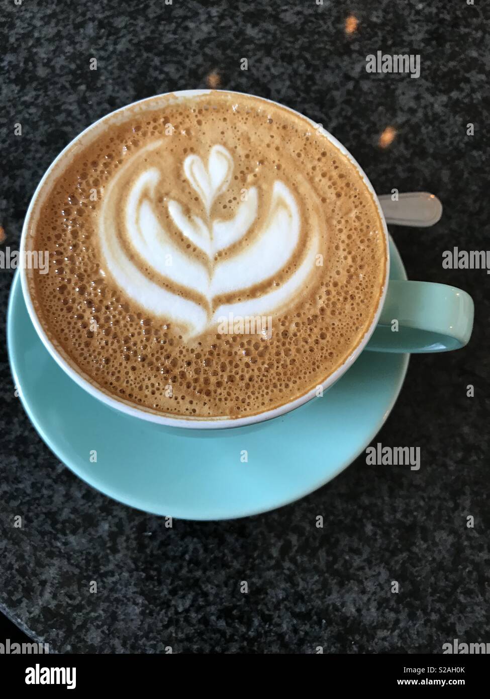 Coffee Latte with milk design Stock Photo - Alamy