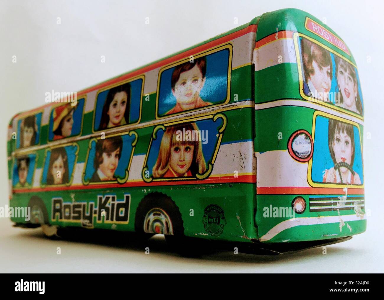 Vintage Indian tin toy bus Stock Photo - Alamy
