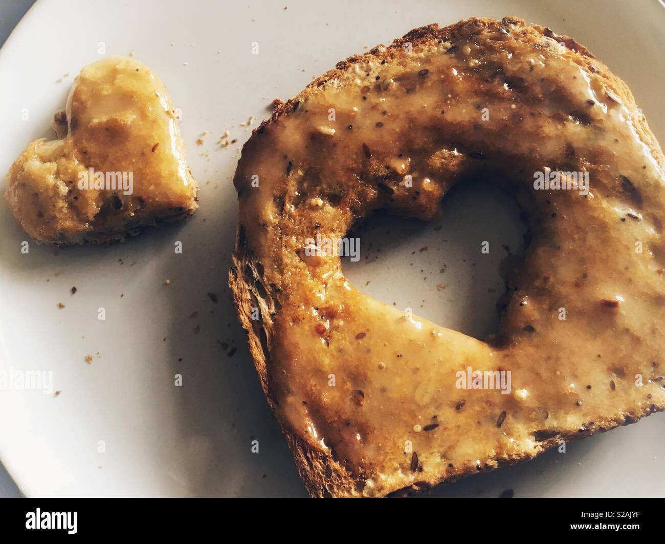 I love toast and honey Stock Photo - Alamy
