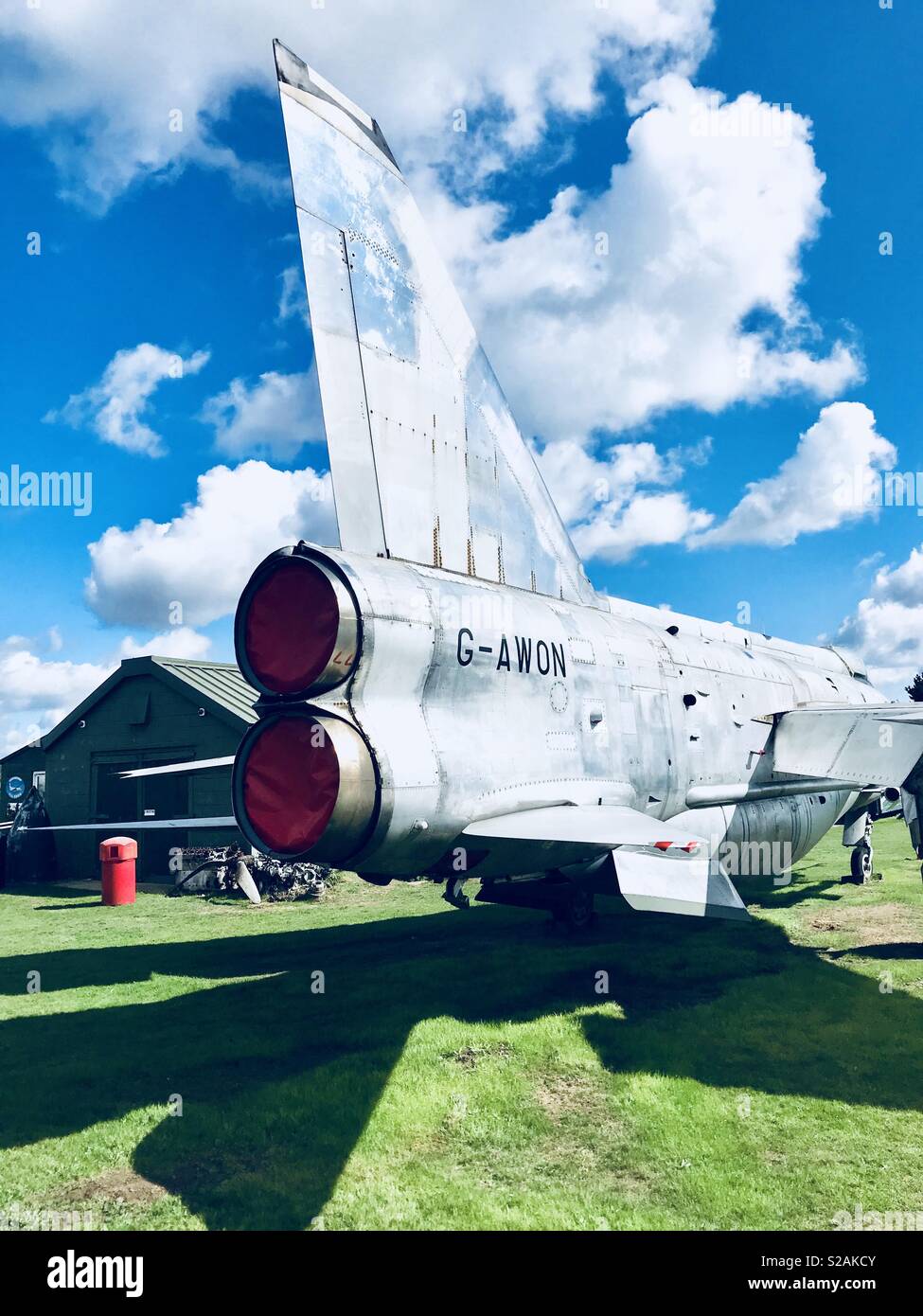 Rear view of an lightening aircraft Stock Photo - Alamy
