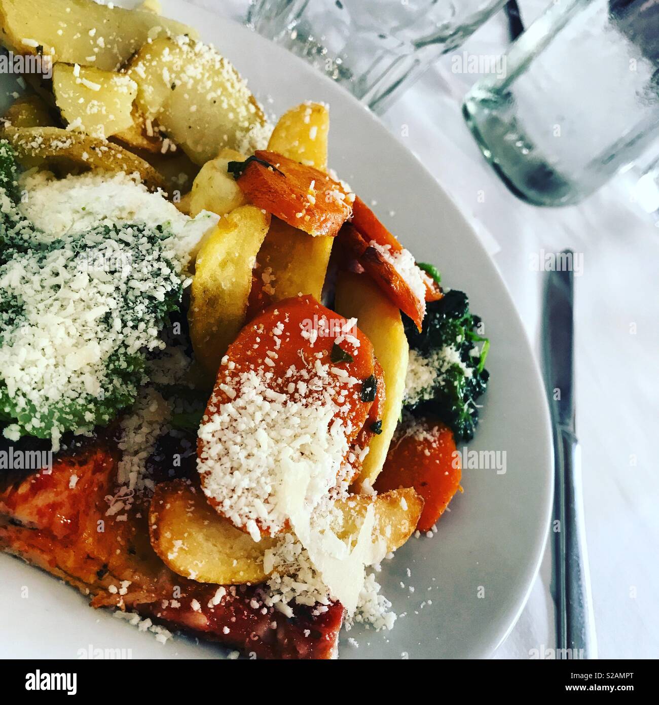 Buffet lunch plate Stock Photo - Alamy