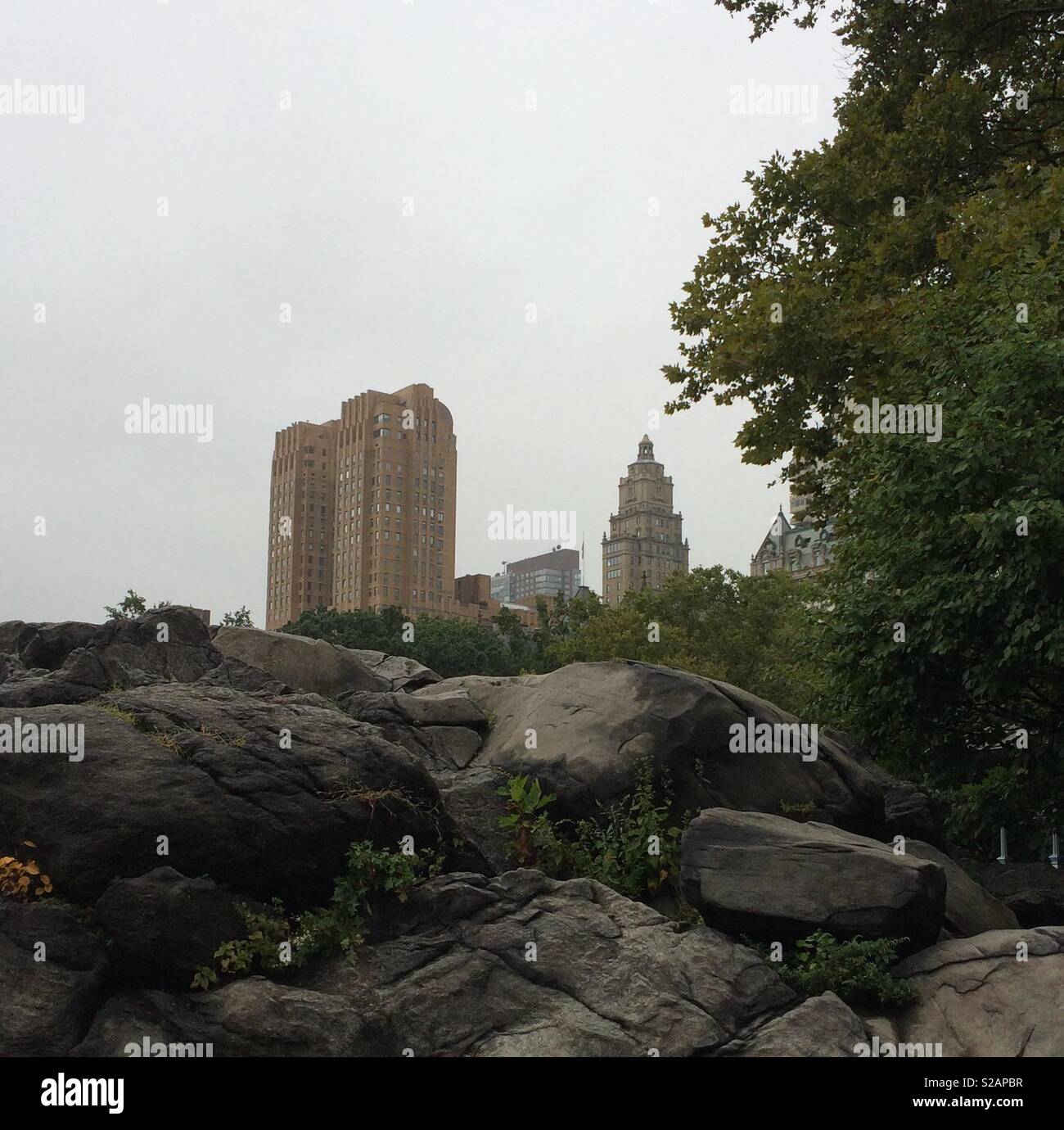 Buildings in the distance, view from Central Park Stock Photo - Alamy