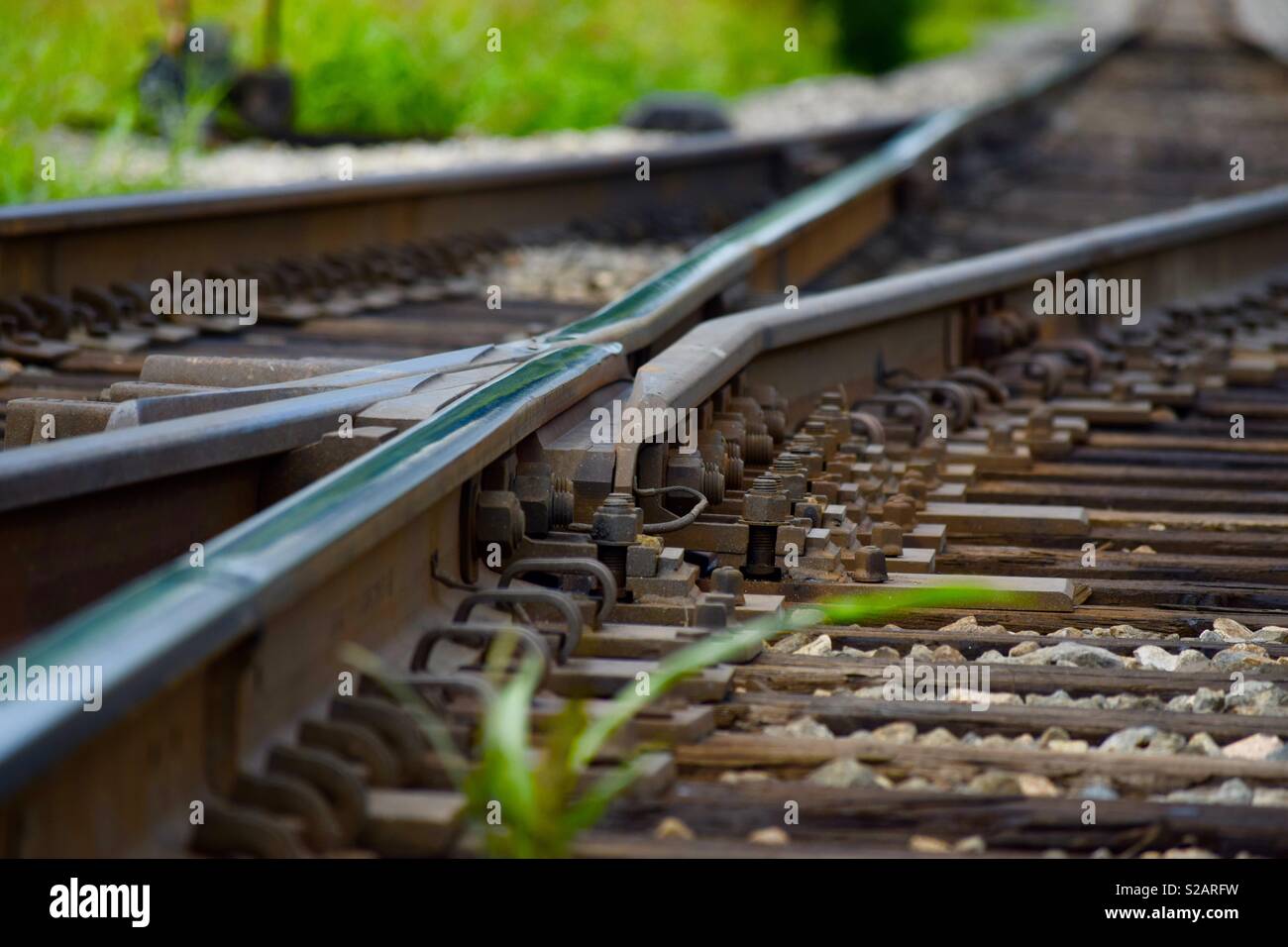 Texas Railroad switch Stock Photo - Alamy