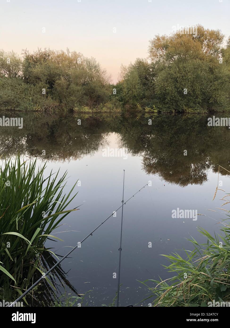 Fishing, river, beauty, woods, trees, happy Stock Photo - Alamy