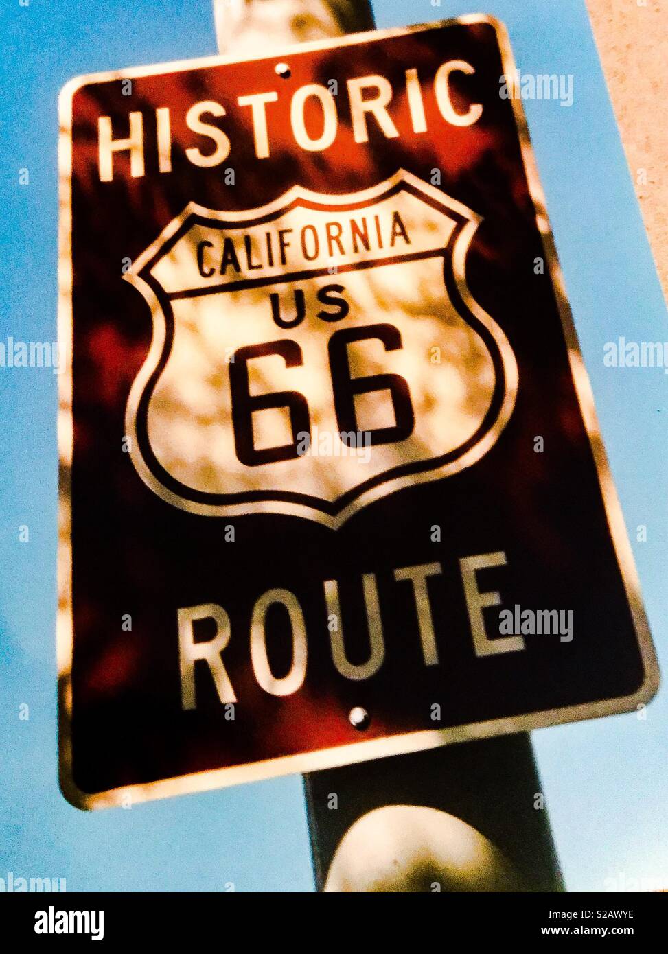 Route 66 road sign hi-res stock photography and images - Alamy