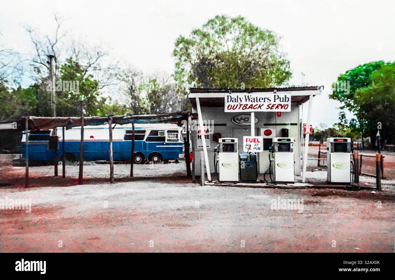 Daly waters outback petrol station Stock Photo - Alamy