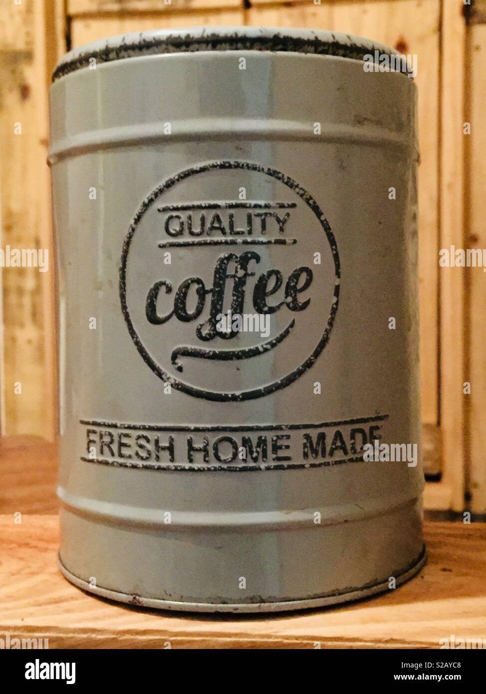Old coffee container Stock Photo - Alamy