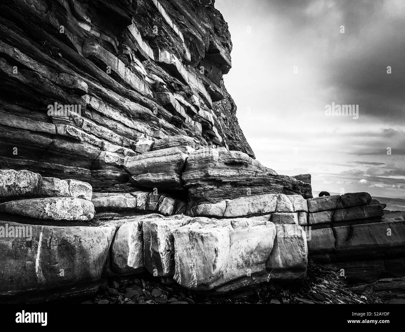 Cliff face texture Black and White Stock Photos & Images - Alamy