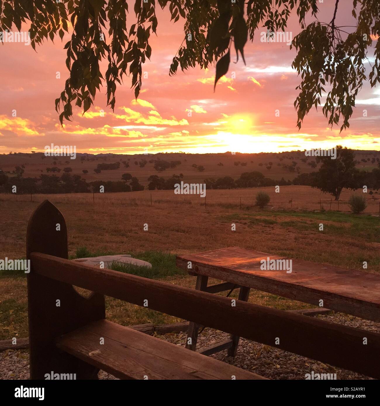 Sunset in Australia Stock Photo - Alamy