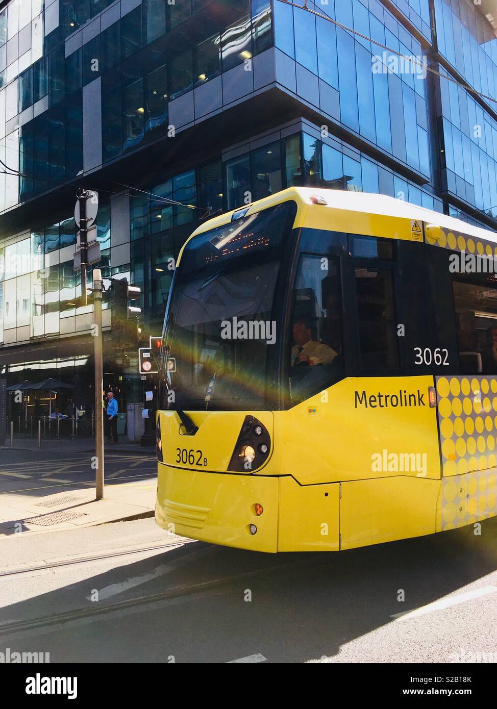 Manchester City tram, Manchester, United Kingdom Stock Photo - Alamy