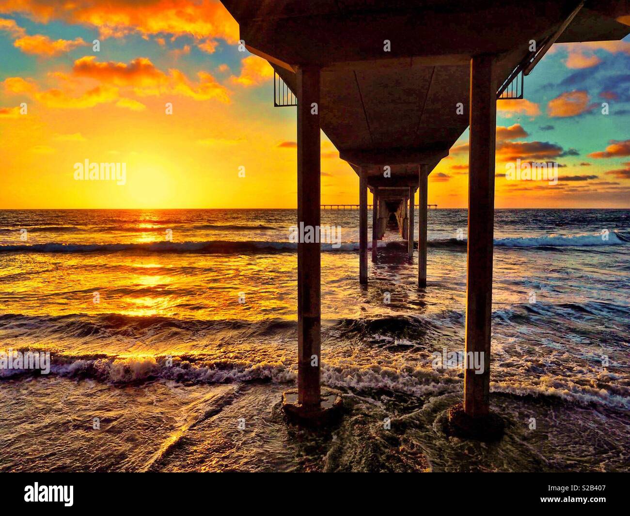 Sunset in Ocean Beach, San Diego Stock Photo - Alamy