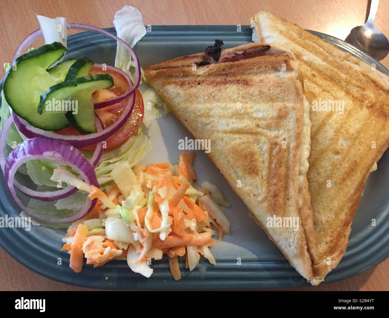 Cheese toastie salad coleslaw hi-res stock photography and images - Alamy