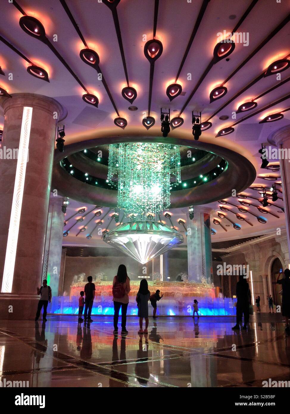 The Diamond Lobby, Galaxy, Macau hotel and casino Stock Photo - Alamy