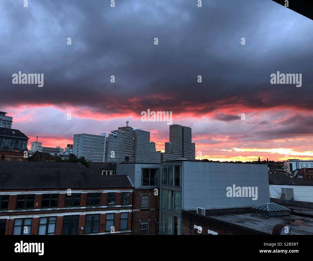 Nottingham sunset hi-res stock photography and images - Alamy