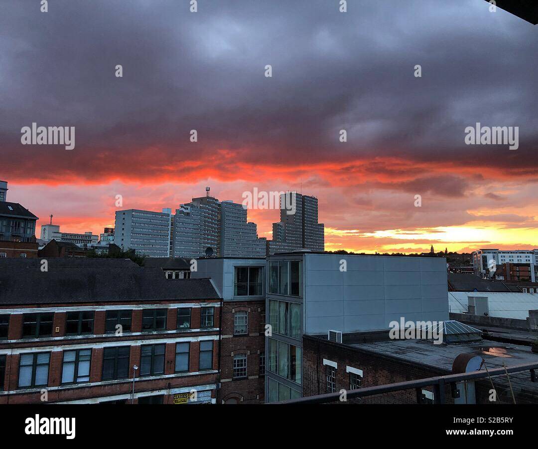 Nottingham sunset hi-res stock photography and images - Alamy