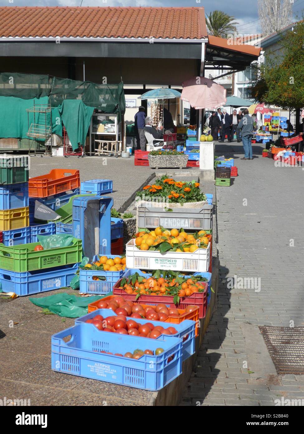 Market in Cyprus Stock Photo - Alamy