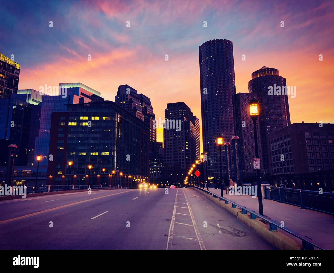 Boston sunset hi-res stock photography and images - Alamy