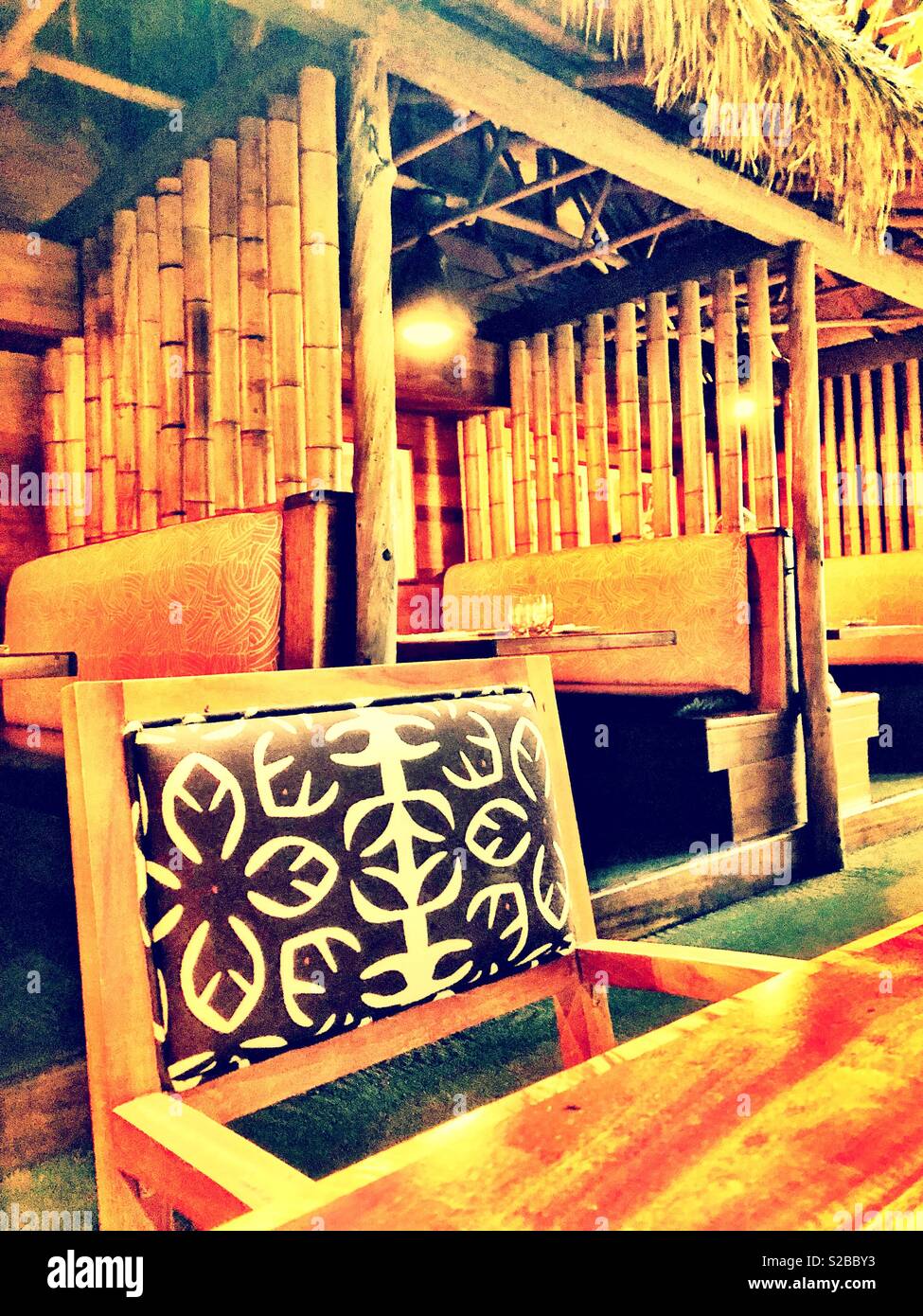 Mid century modern tiki shag interior of Keoki’s Paradise in Poipu ...
