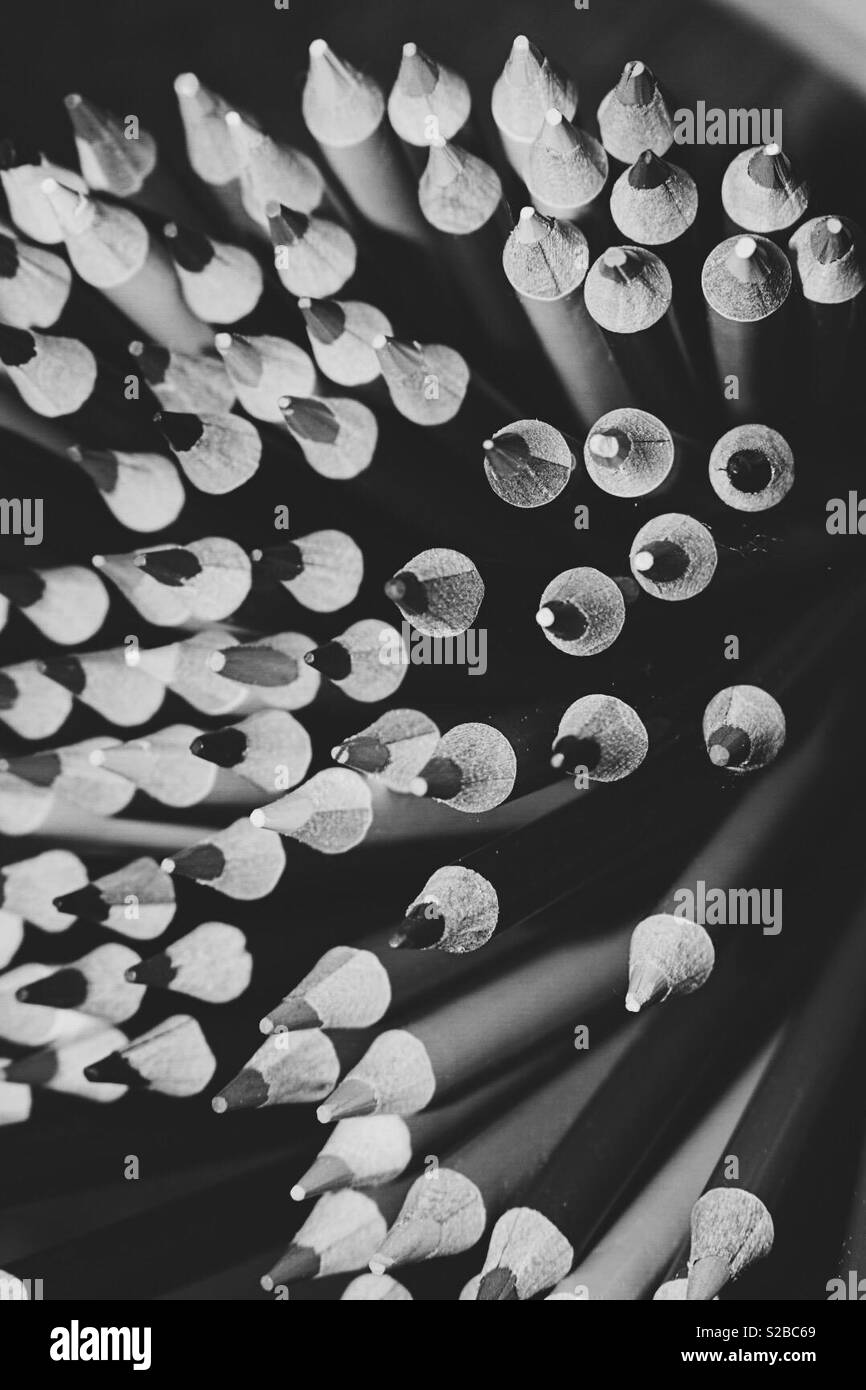 Black and white pencils hi-res stock photography and images - Alamy